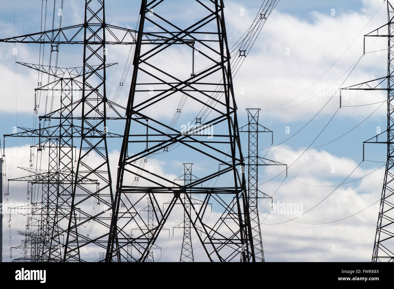 Electrical power lines runs from the Ontario Power Generation in Bath ...