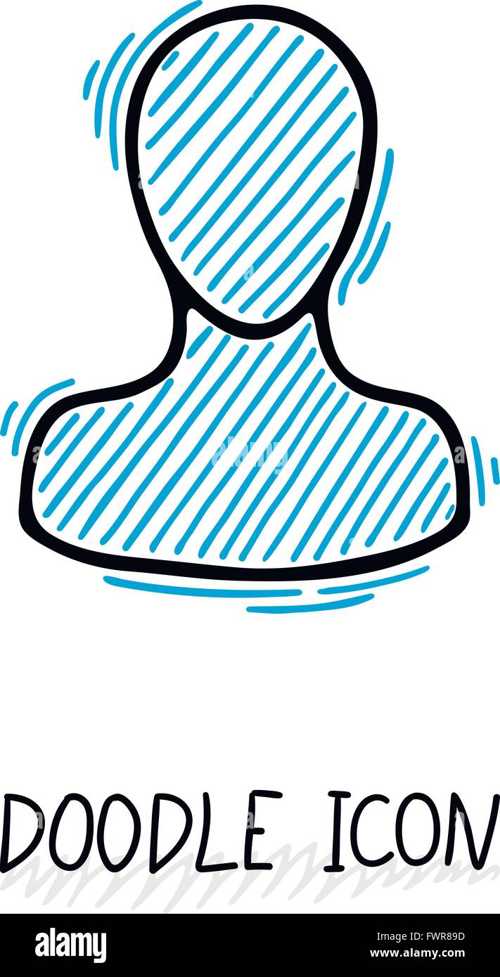 Doodle icon with human head. Symbol think and speak Stock Vector Image ...