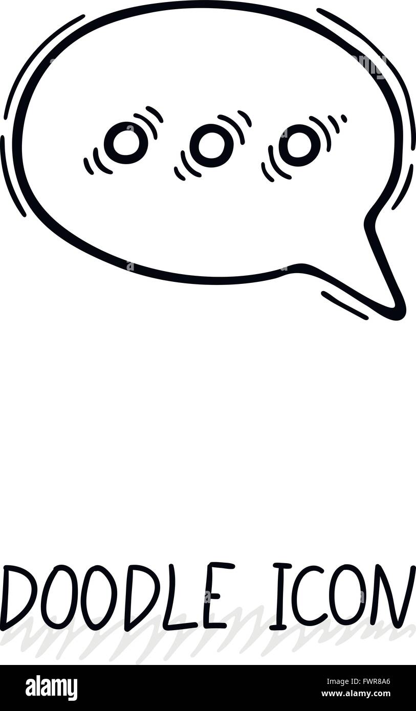 Doodle chatting icon. Text bubble Stock Vector Image & Art - Alamy