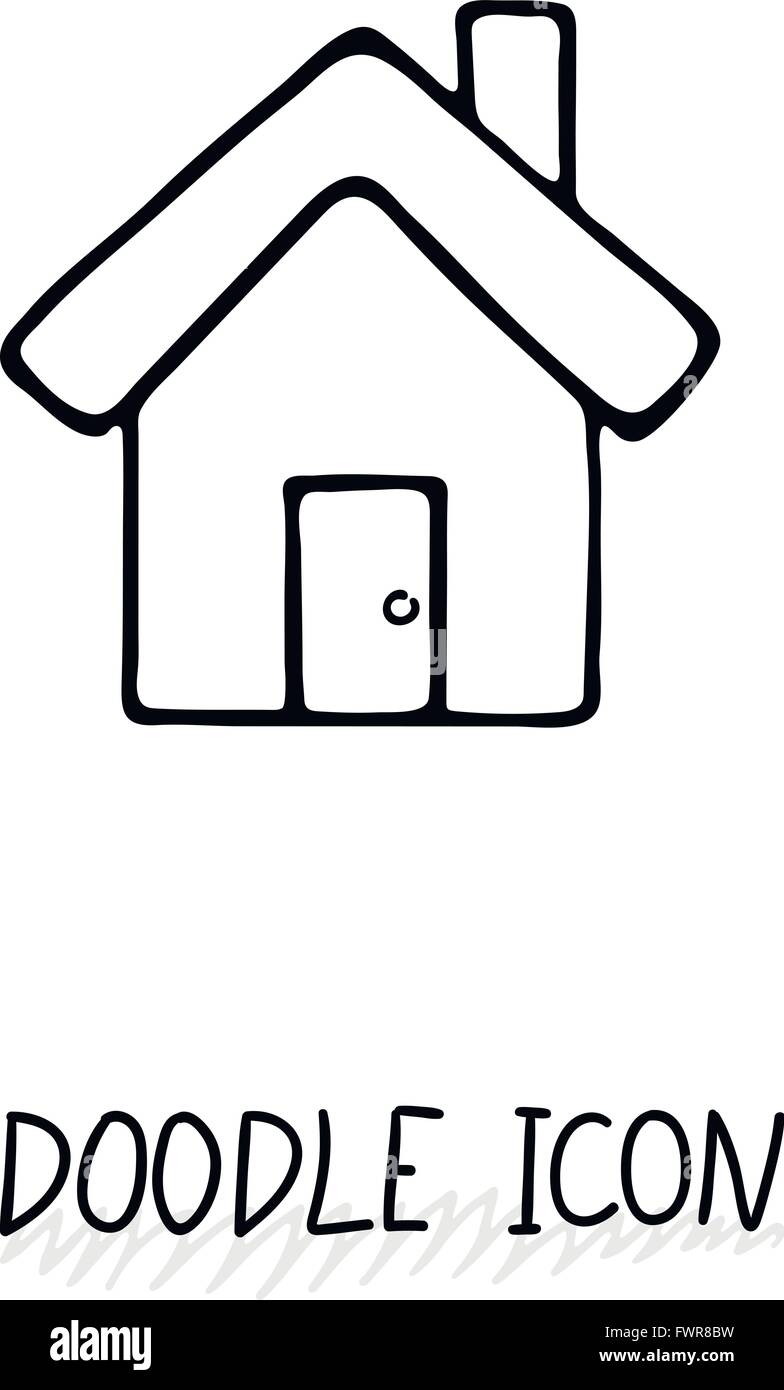 Doodle home icon in retro style Stock Vector Image & Art - Alamy