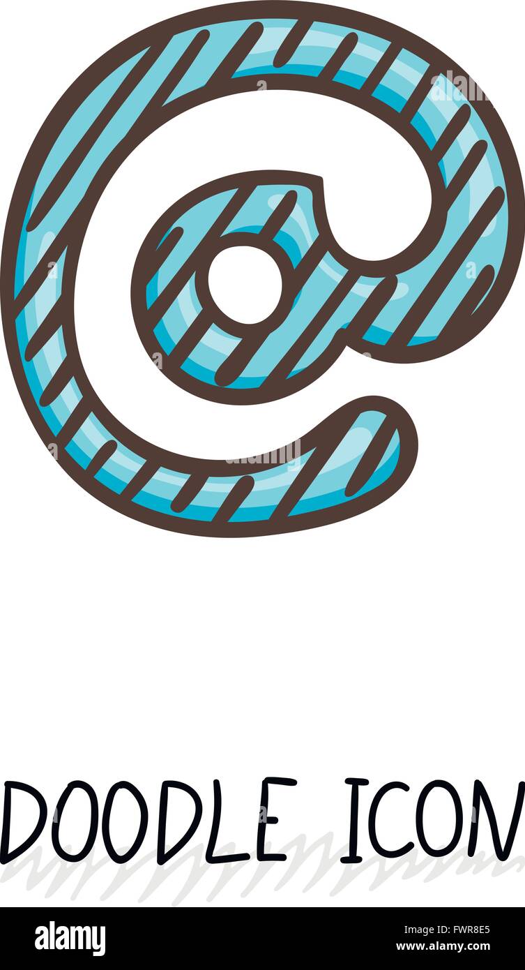 Vector Doodle E-Mail Symbol. Hand Drawn Design Element Stock Vector ...