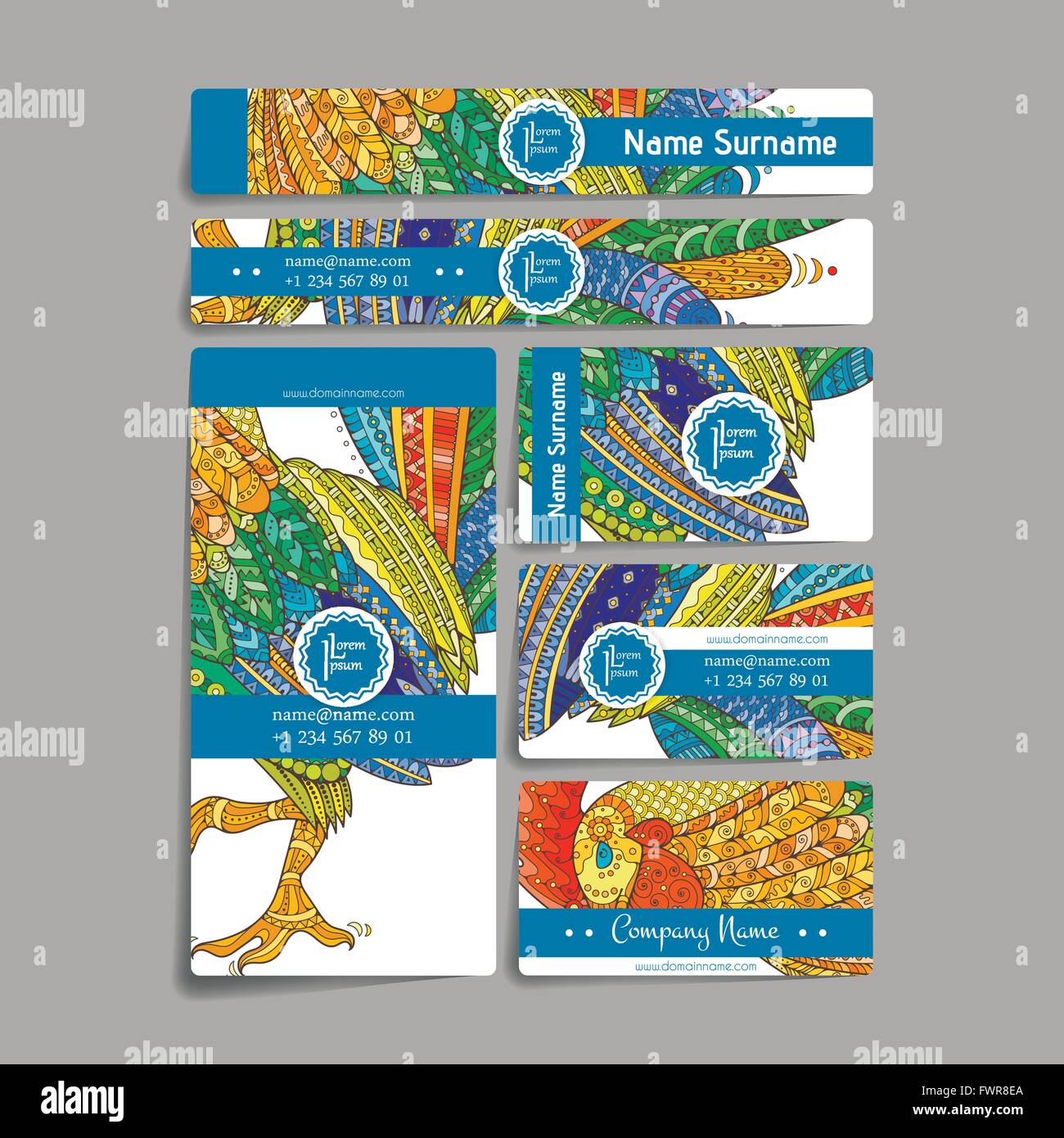 Set of vector design templates. Brochures in random colorful style ...