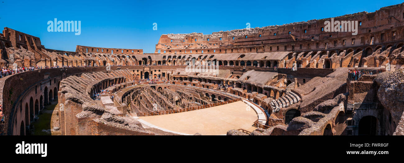 Panoramic view of the Colosseum Stock Photo - Alamy