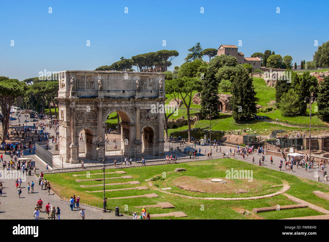 The triumphal arch of Constantine in Rome Stock Photo - Alamy