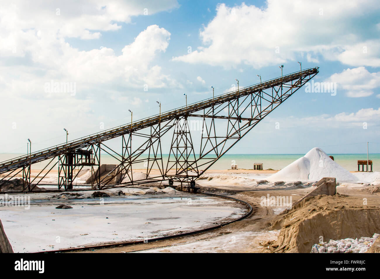 Manaure open sky salt mine at La Guajira, Colombia Stock Photo - Alamy