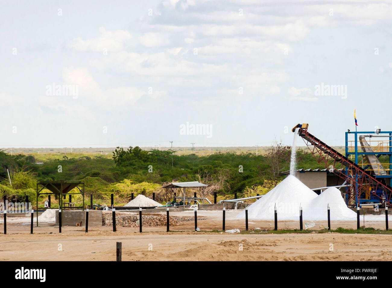 Manaure open sky salt mine at La Guajira, Colombia Stock Photo - Alamy