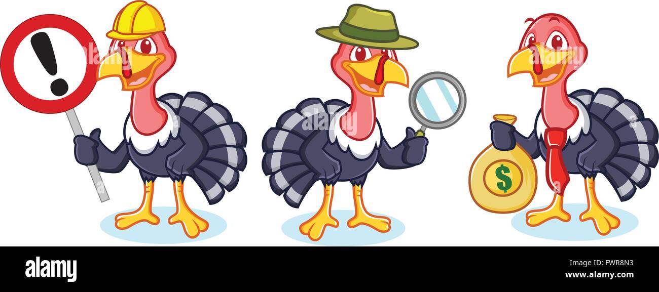 Turkey Mascot with money Stock Vector Image & Art - Alamy