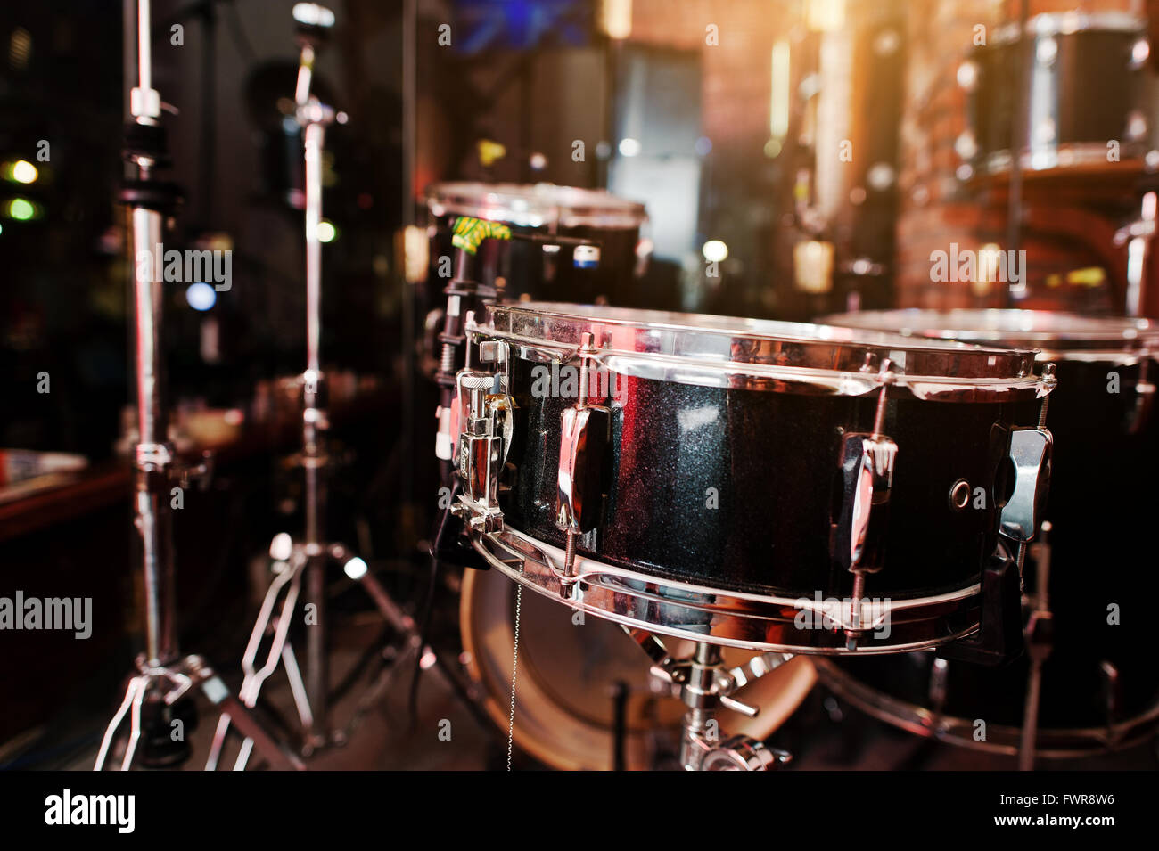 Drum set and drum sticks Stock Photo - Alamy
