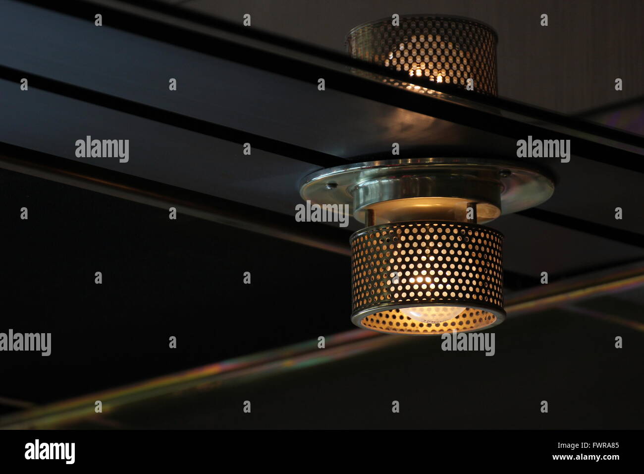 Old fashioned incandescent ceiling lamp Stock Photo - Alamy