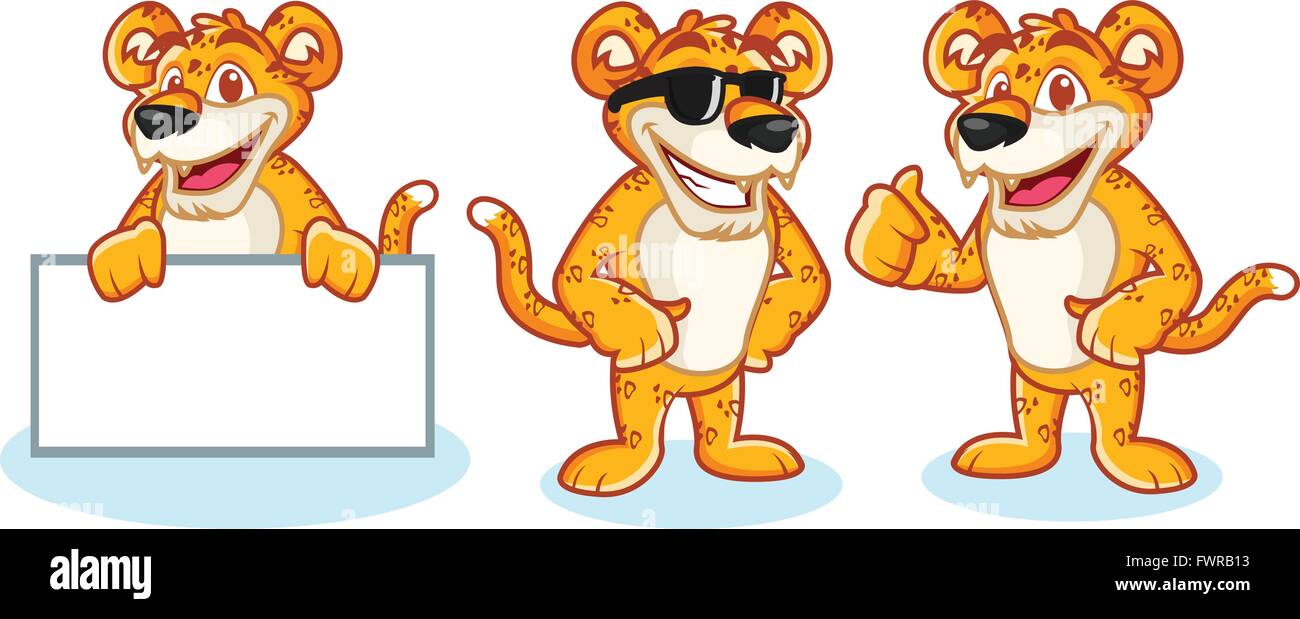 Leopard cub isolated Stock Vector Images - Alamy