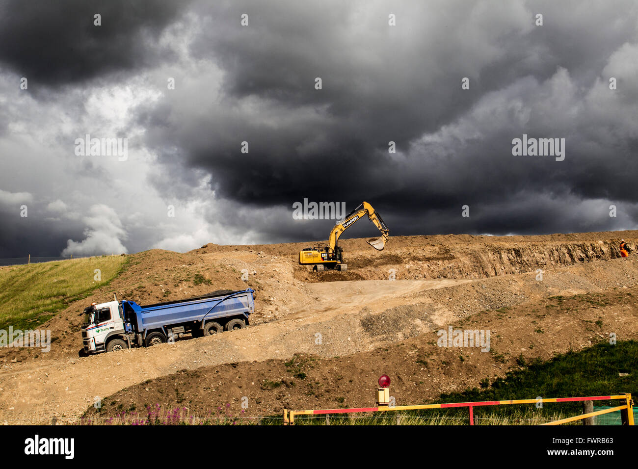 Heavy Plant in operation during Borders Railway construction Stock ...