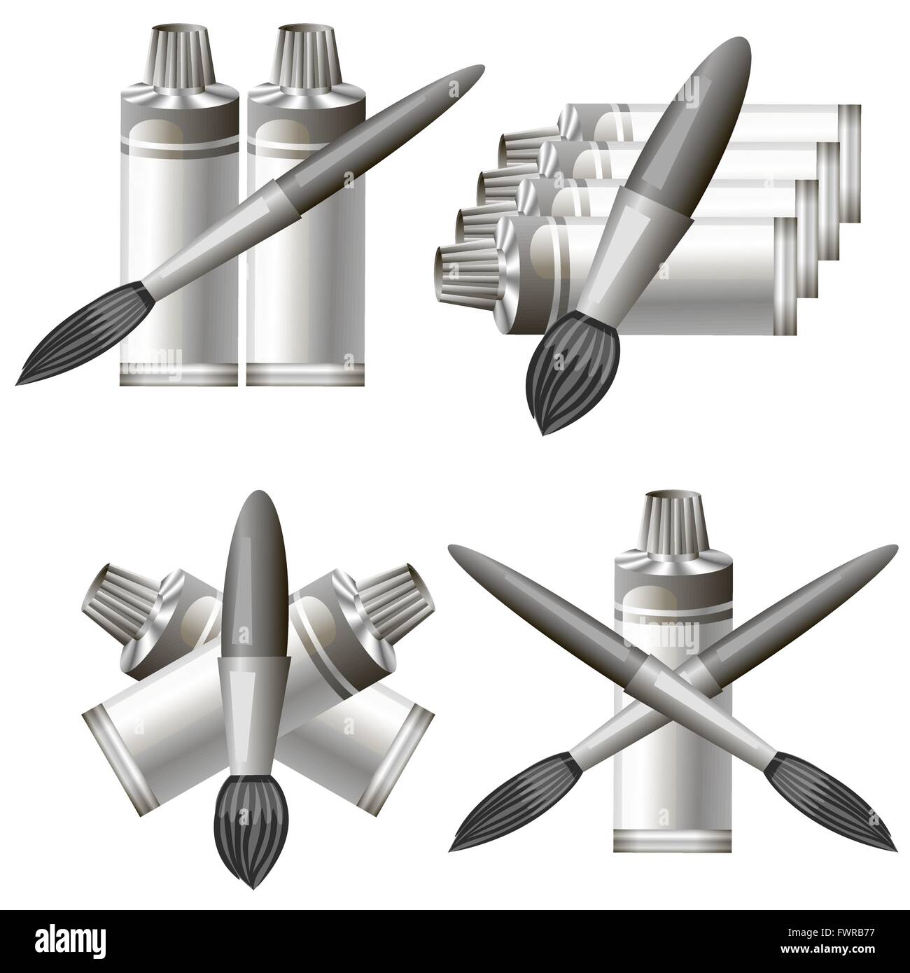 Tempera set Stock Vector Images - Alamy