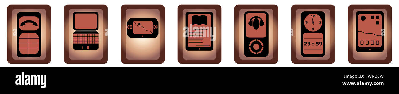 Mobile Device Icons Stock Photo - Alamy