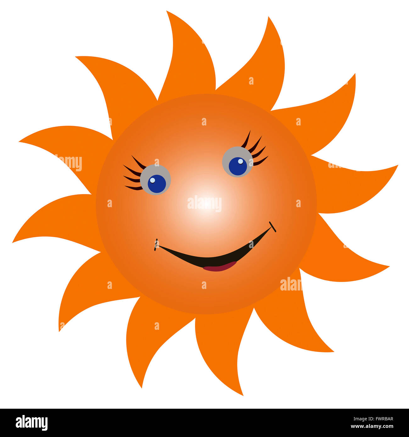 Smiling funny cartoon sun hi-res stock photography and images - Alamy