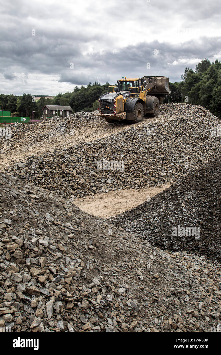 Heavy plant operating during Borders Railway Construction Stock Photo ...