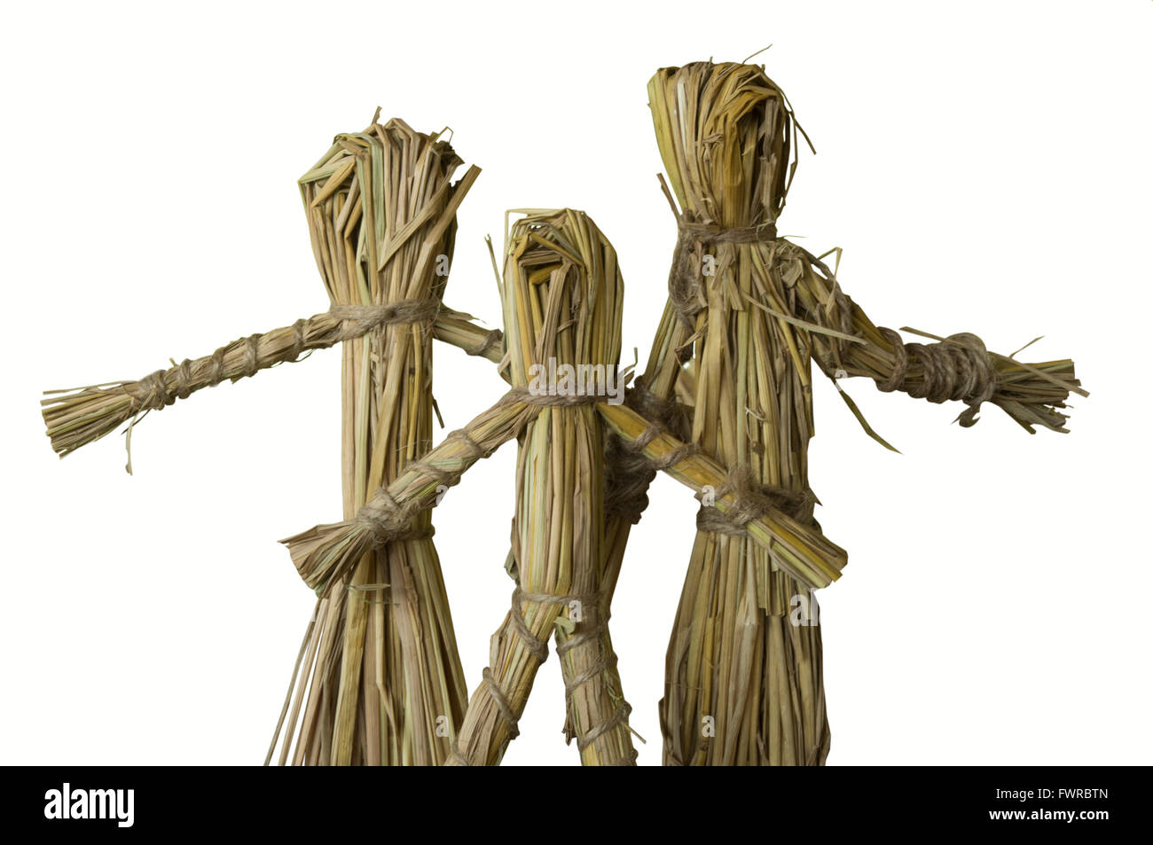 human family figure made from hay Stock Photo - Alamy