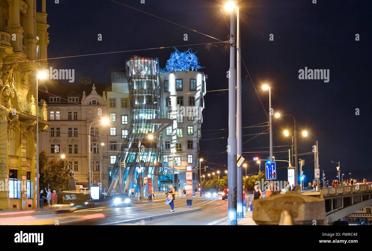 PRAGUE, CZECH REPUBLIC - AUGUST 27, 2015: Metropolises Prague, modern ...