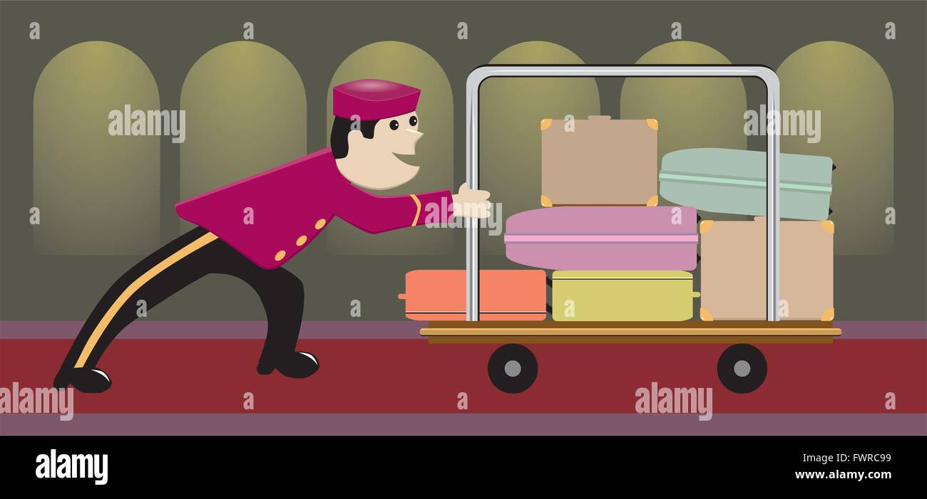 Porter with luggage hi-res stock photography and images - Alamy