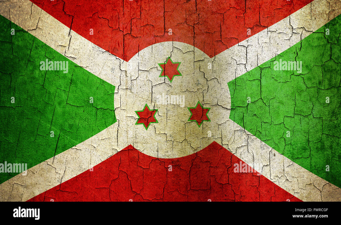 Burundi flag on an old cracked wall Stock Photo - Alamy