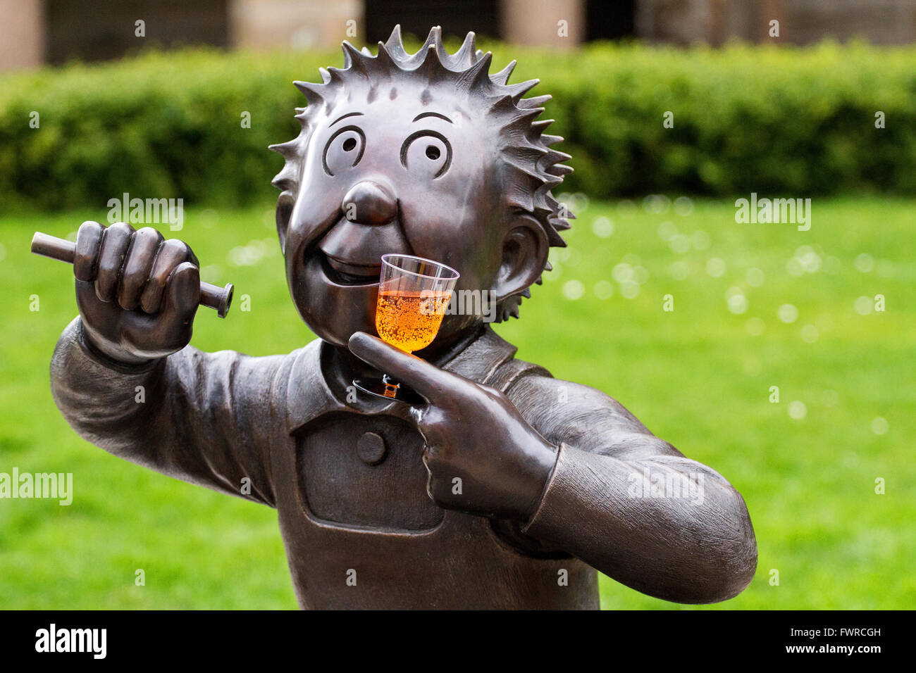 A bronze statue of the The Sunday Post cartoon character Oor Wullie ...