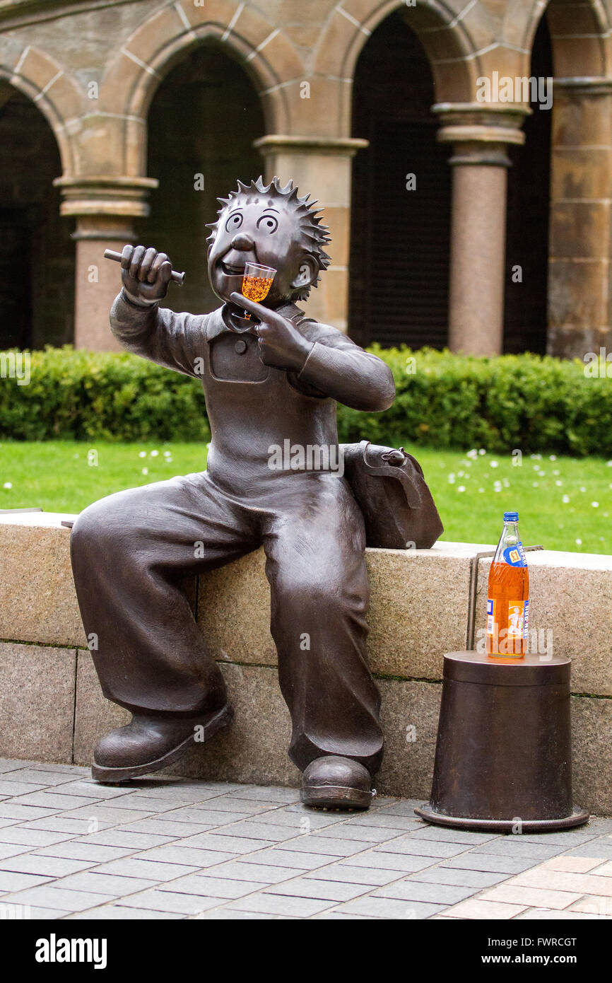 A bronze statue of the The Sunday Post cartoon character Oor Wullie ...