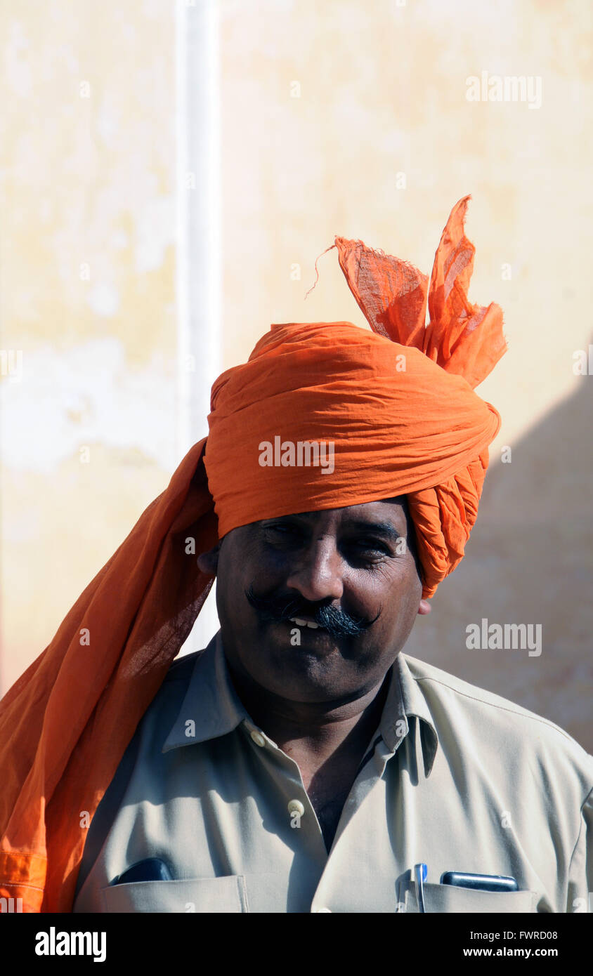 Orange traditional coloured turban hi-res stock photography and images ...