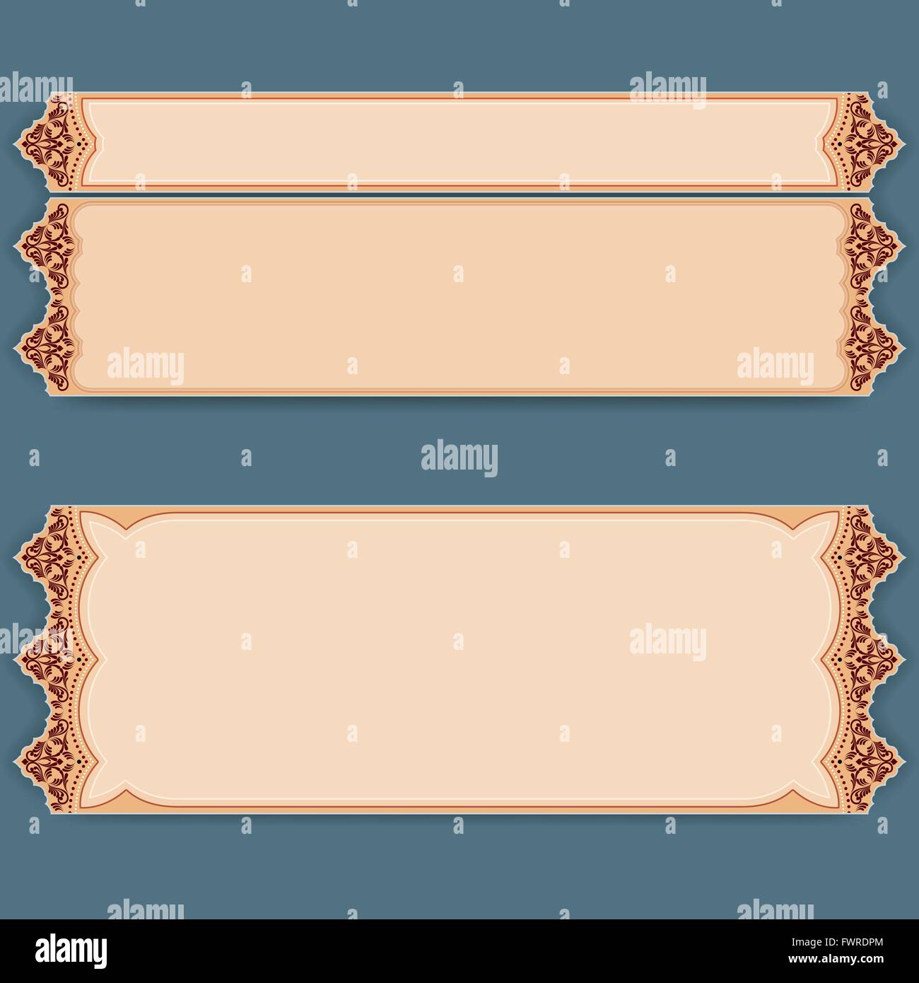 Vintage design set of web banner, header layout template with ...