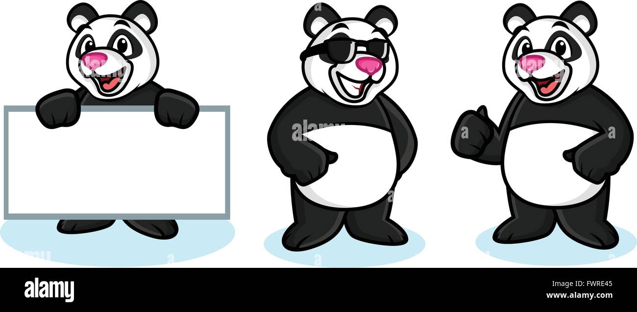 Panda Mascot Vector happy Stock Vector Image & Art - Alamy