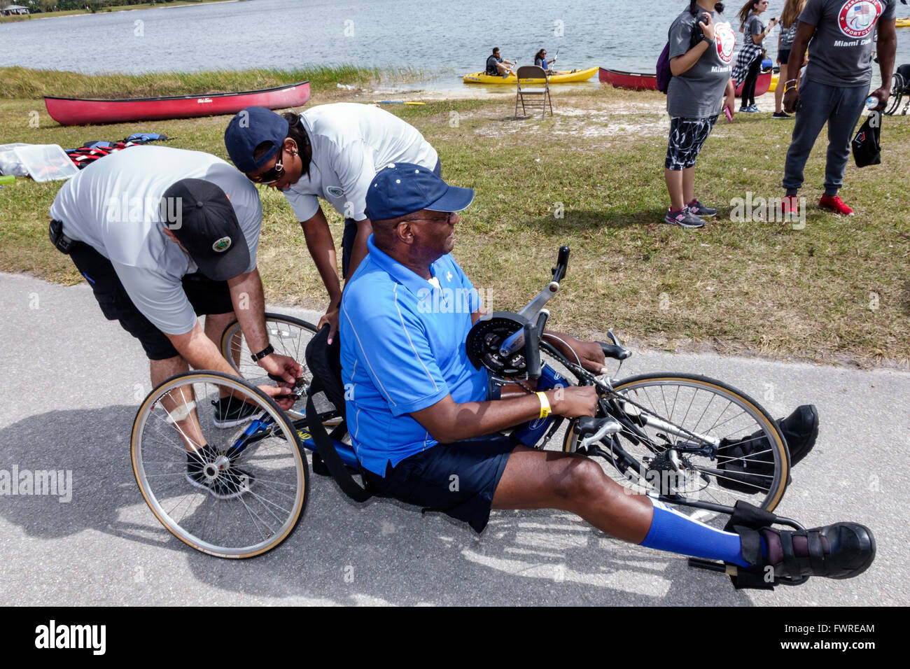 African man disabled cycling hi-res stock photography and images - Alamy