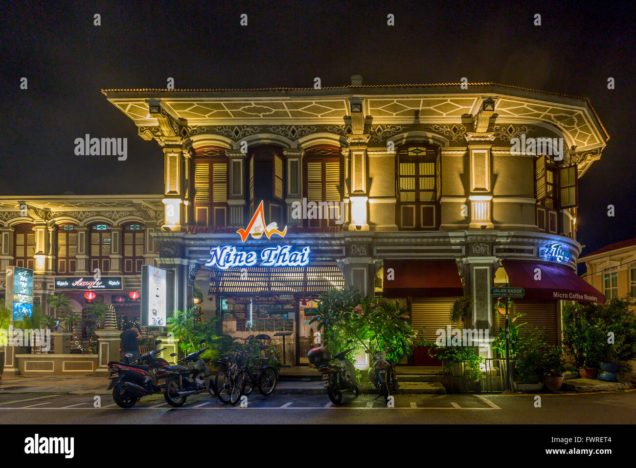 Malaysia Nagore Square Night Penang Stock Photo - Alamy