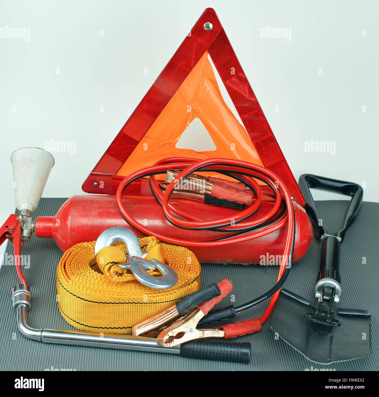 Elements of the essentials for a passenger car Stock Photo - Alamy