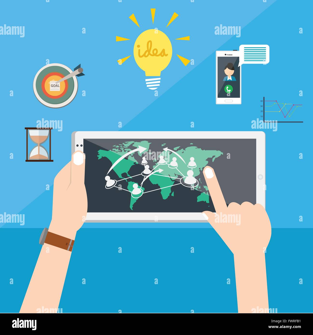 Interconnected ideas hi-res stock photography and images - Alamy