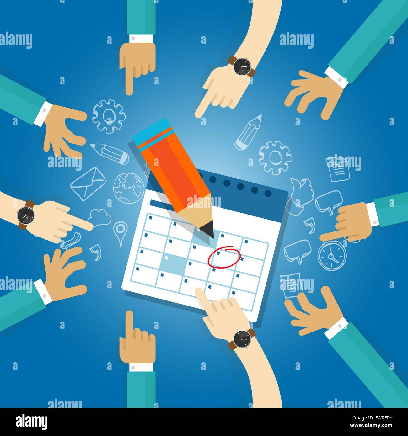 Meetings planner Stock Vector Images - Alamy