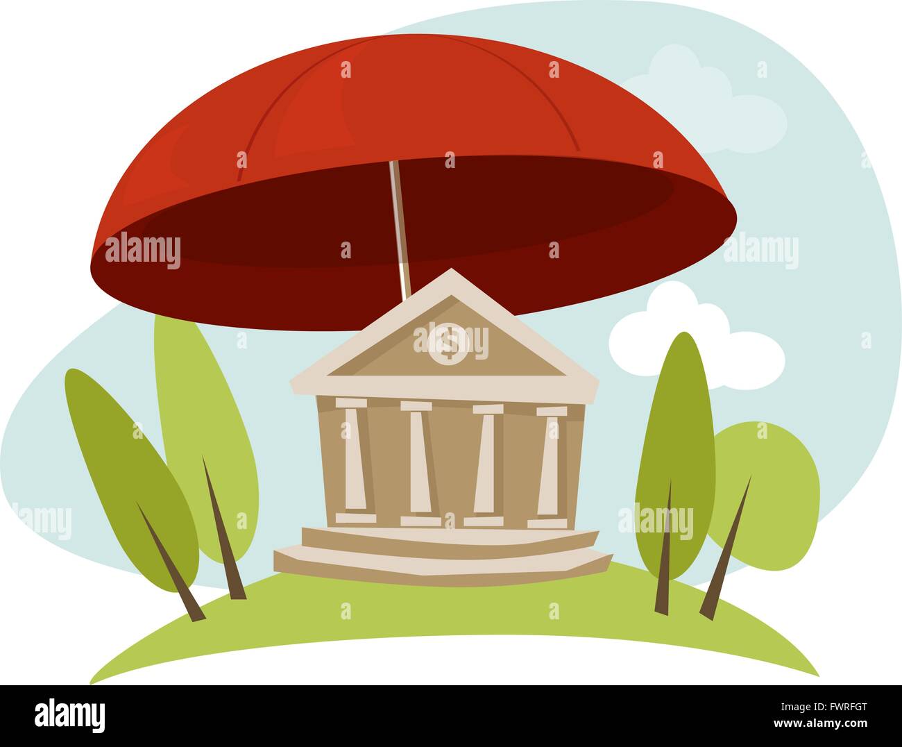 bank insurance protection umbrella Stock Vector Image & Art - Alamy