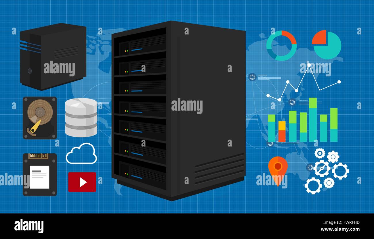 server vector illustration Stock Vector Image & Art - Alamy