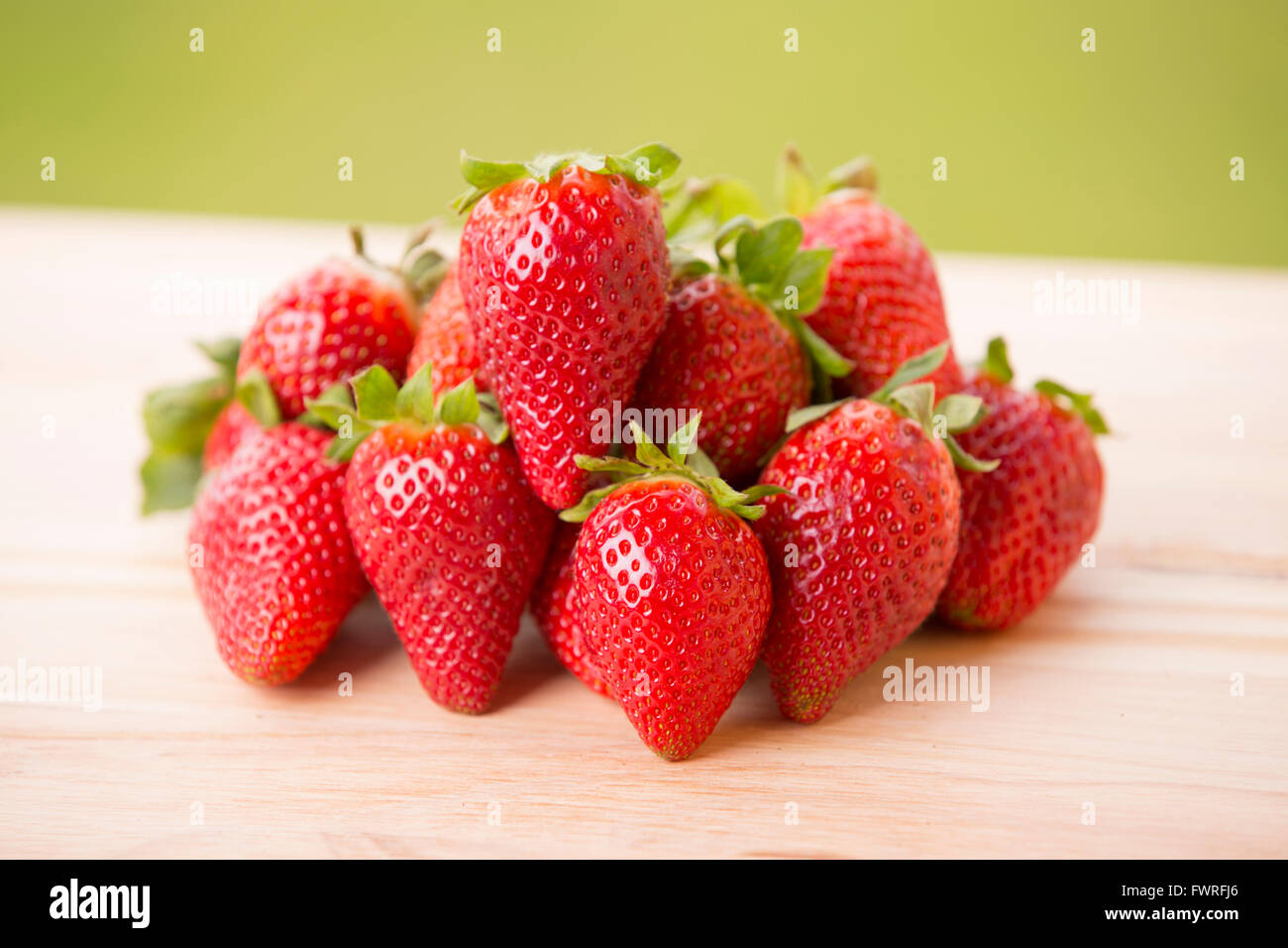 strawberries on garden's table, outdoor picture Stock Photo - Alamy