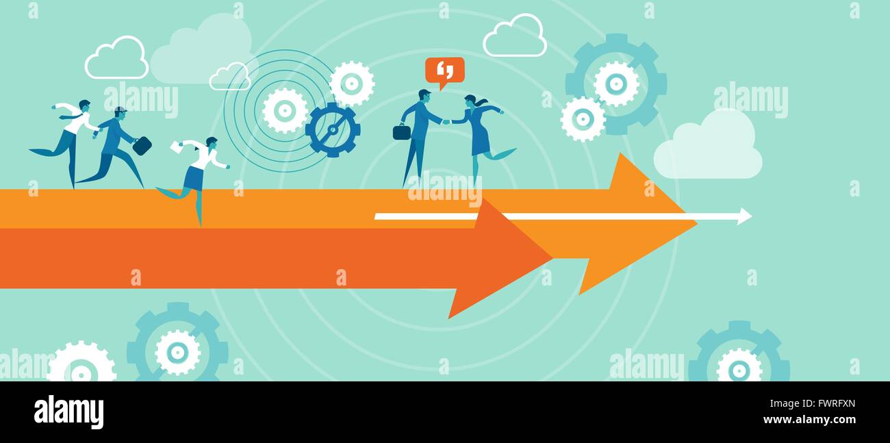 business diraction arrow leadership teamwork Stock Vector Image & Art ...