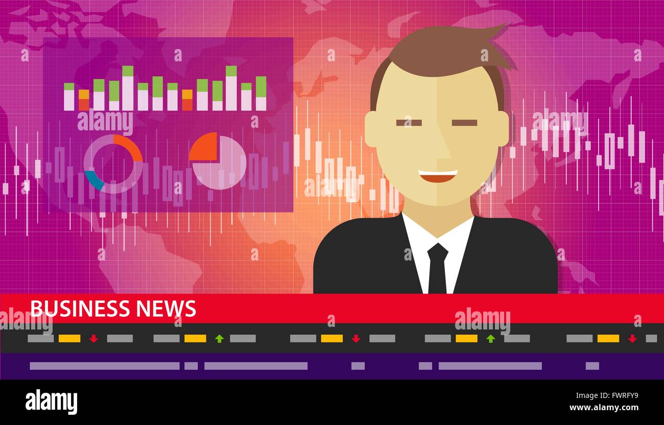 tv anchor news business report diagram chart Stock Vector Image & Art ...