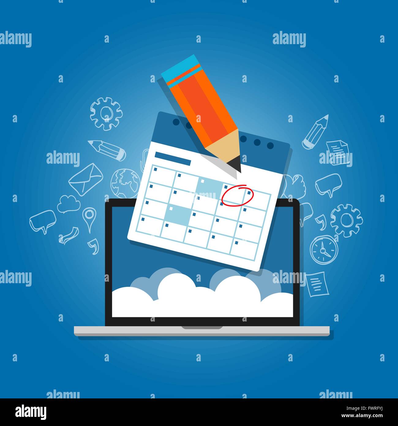 Calendar planning date Stock Vector Images - Alamy