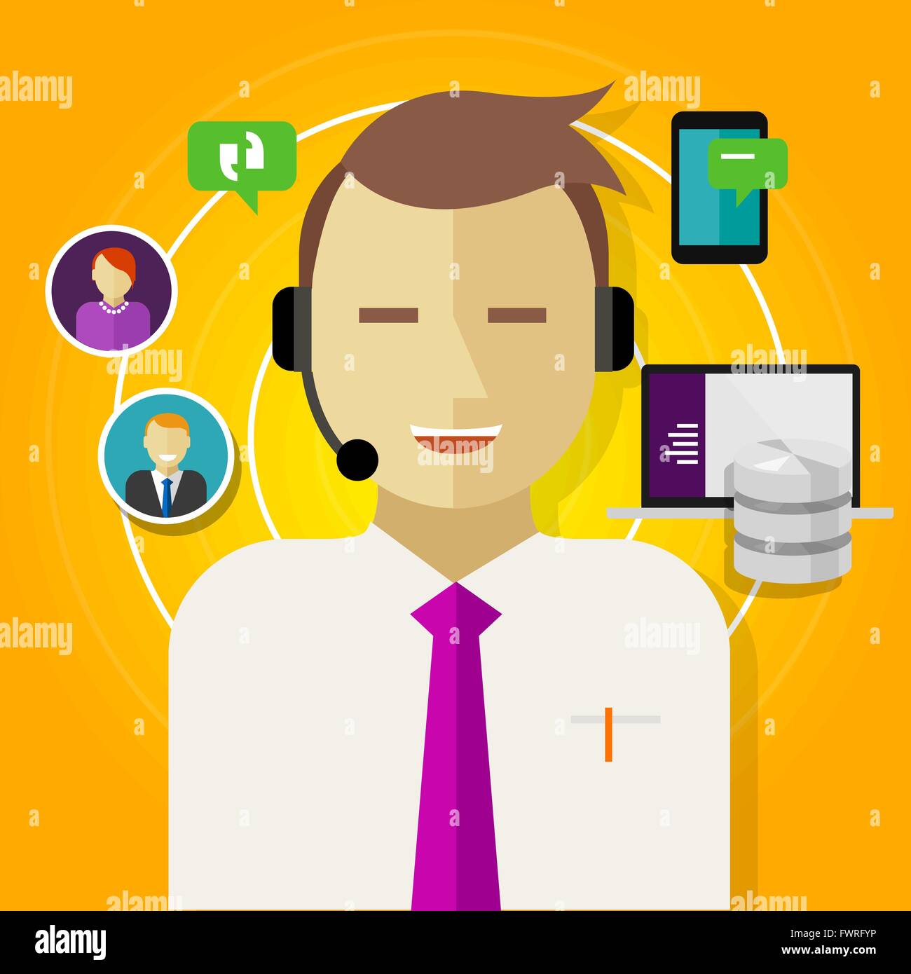 Call center crm customer Stock Vector Images - Alamy