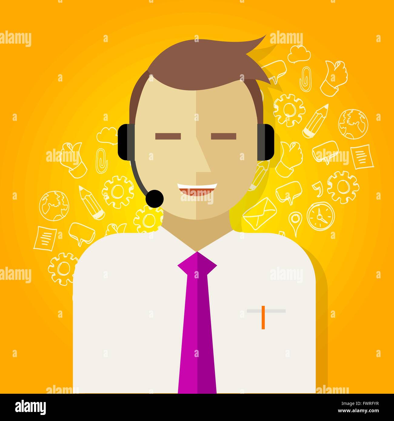 Call center crm customer Stock Vector Images - Alamy