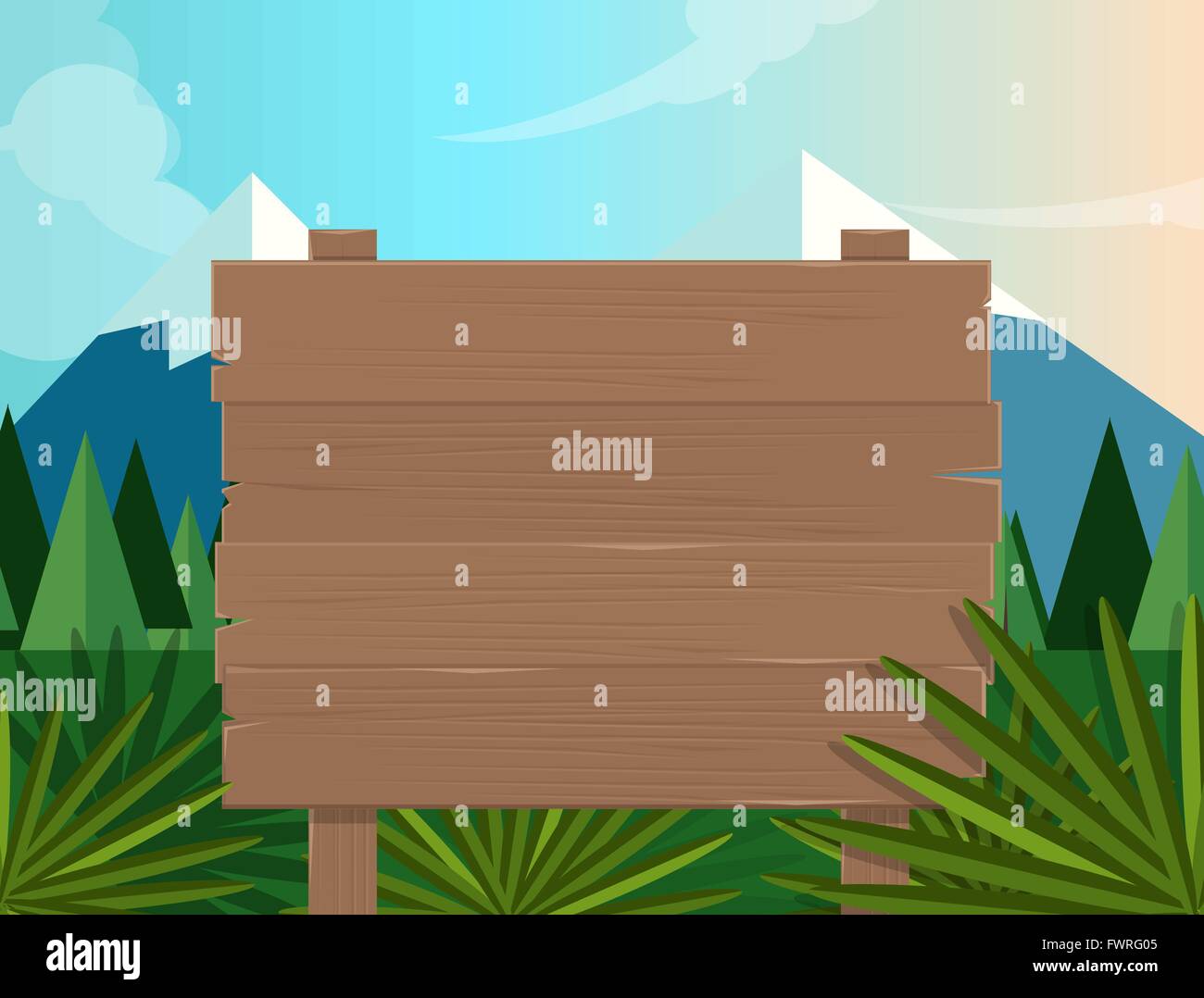 Cartoon wood post hi-res stock photography and images - Alamy