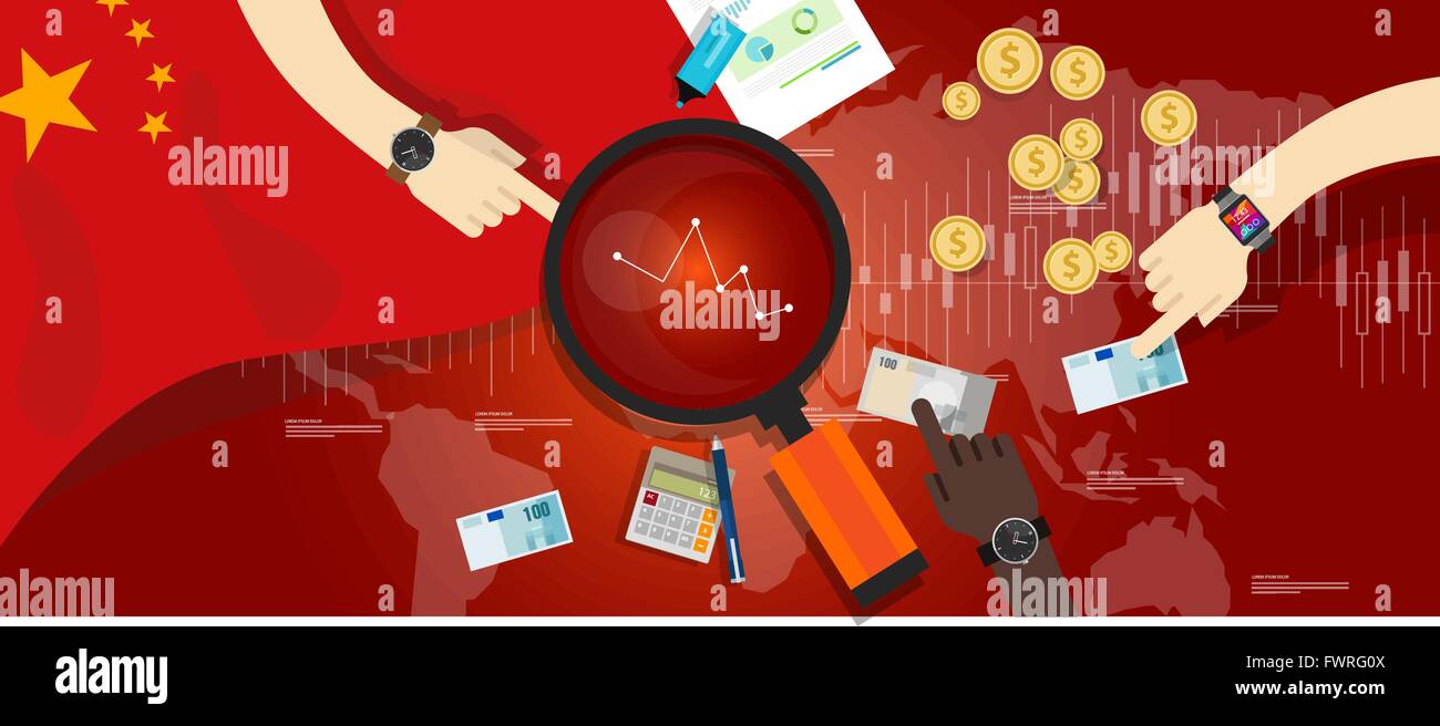 China economy slow Stock Vector Images - Alamy