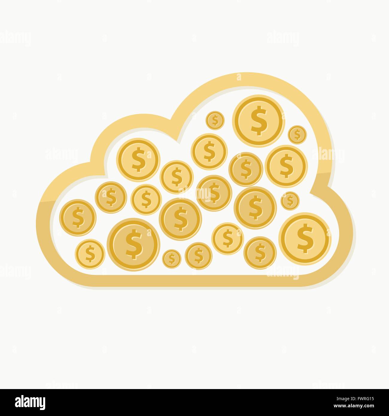 Cloud dollar sign Stock Vector Images - Alamy