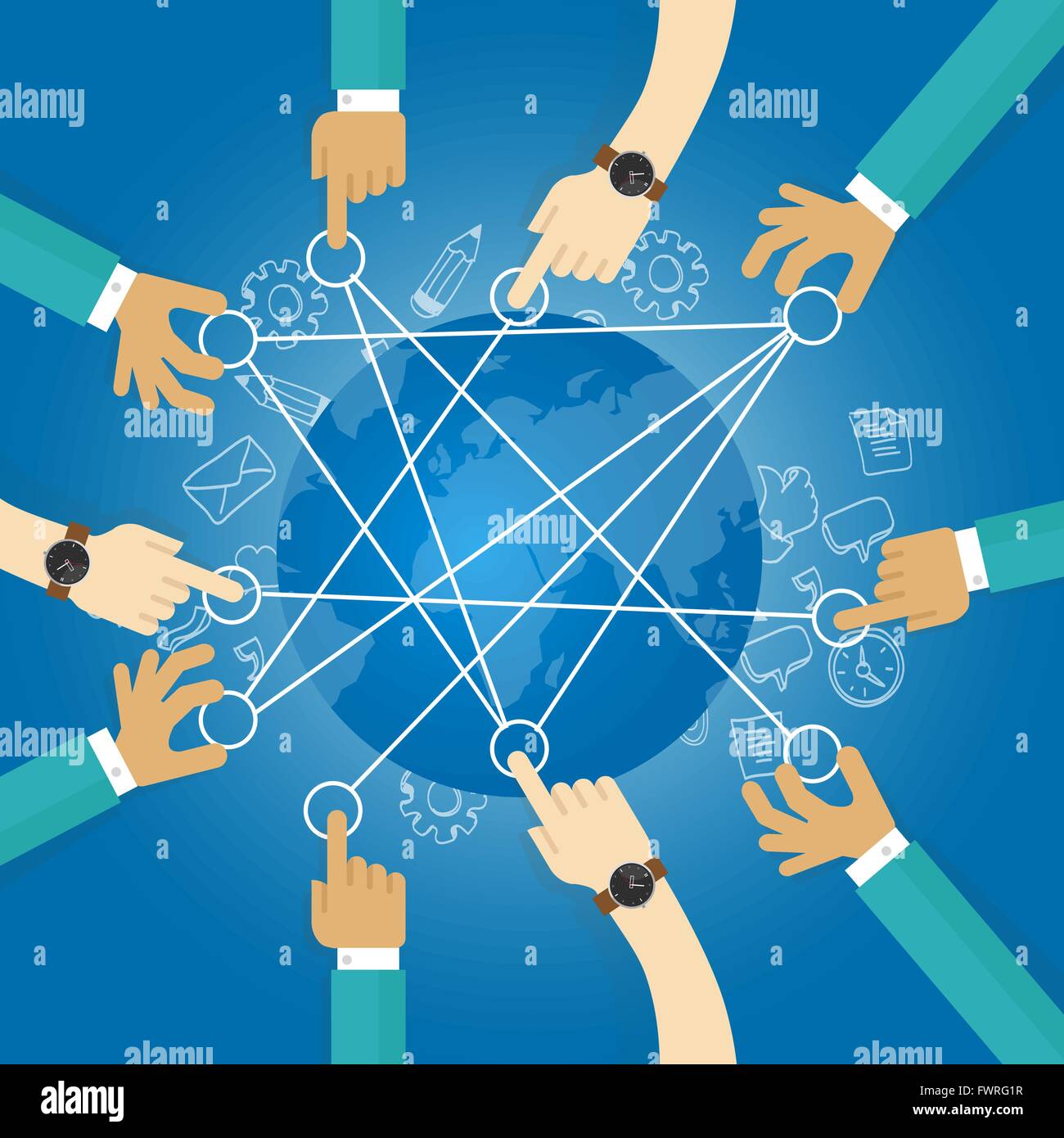 connecting world building transportation network globe collaboration ...