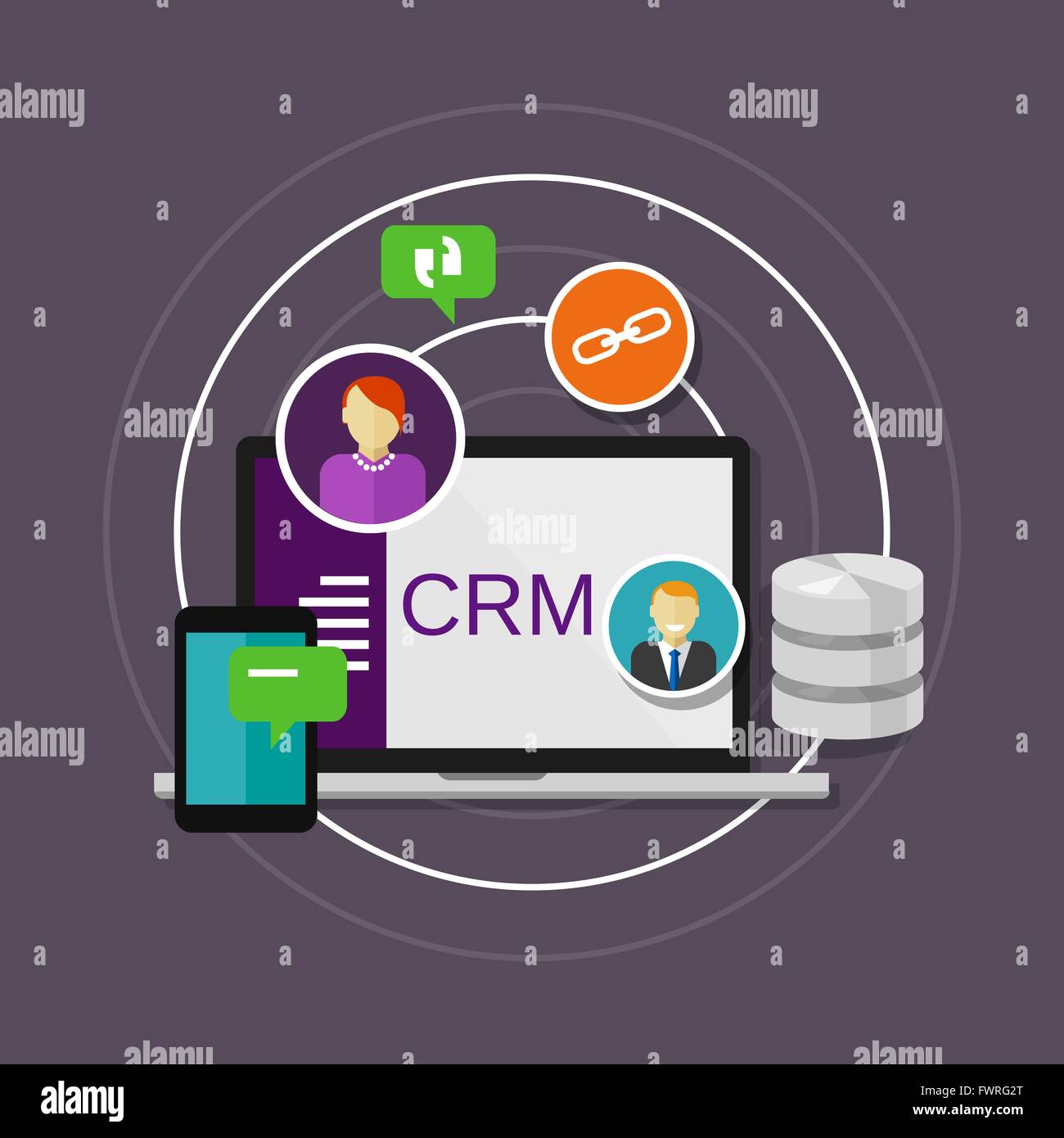 crm customer relationship management Stock Vector Image & Art - Alamy