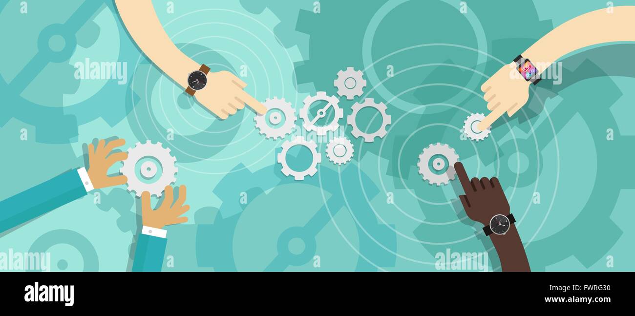 gear team work collaboration Stock Vector Image & Art - Alamy