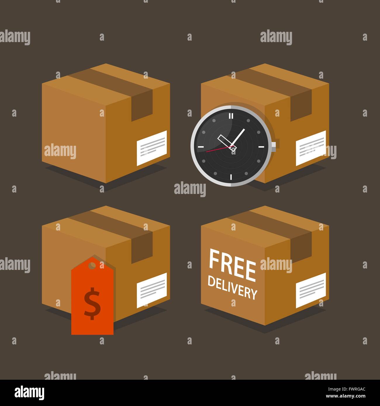 Delivery costs Stock Vector Images - Alamy