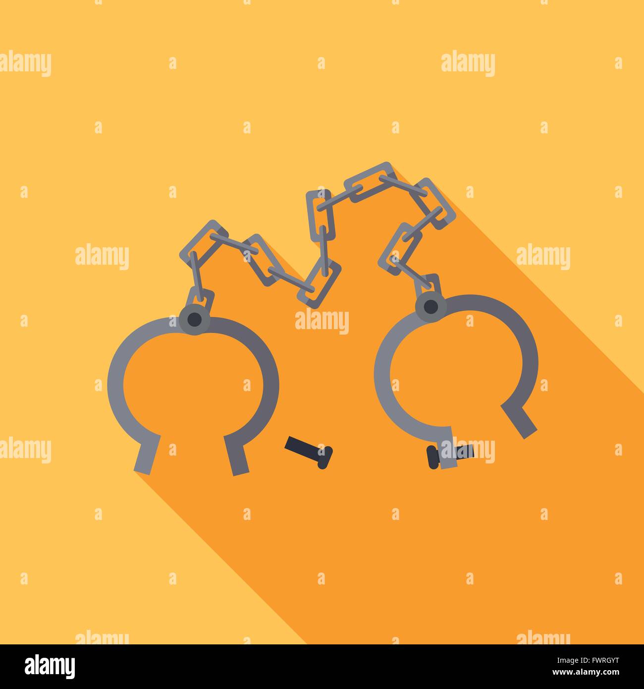 Vector flat shackles Open Stock Vector Image & Art - Alamy