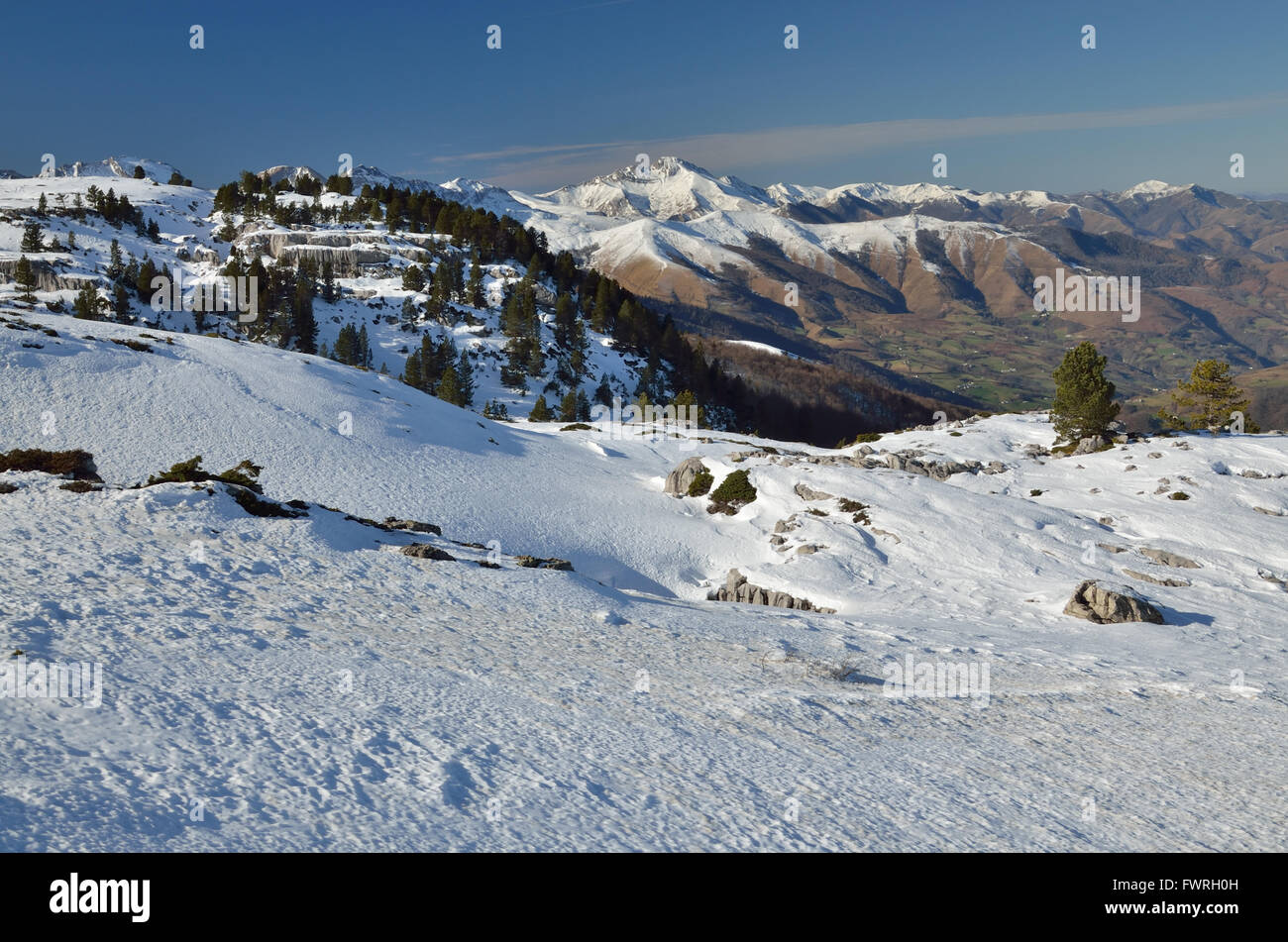 The Atlantic Pyrenees in winter Stock Photo - Alamy